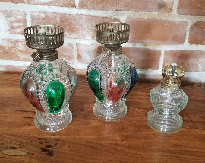 Vintage Glass and Metal Oil Lamp Bases you Choose - Etsy