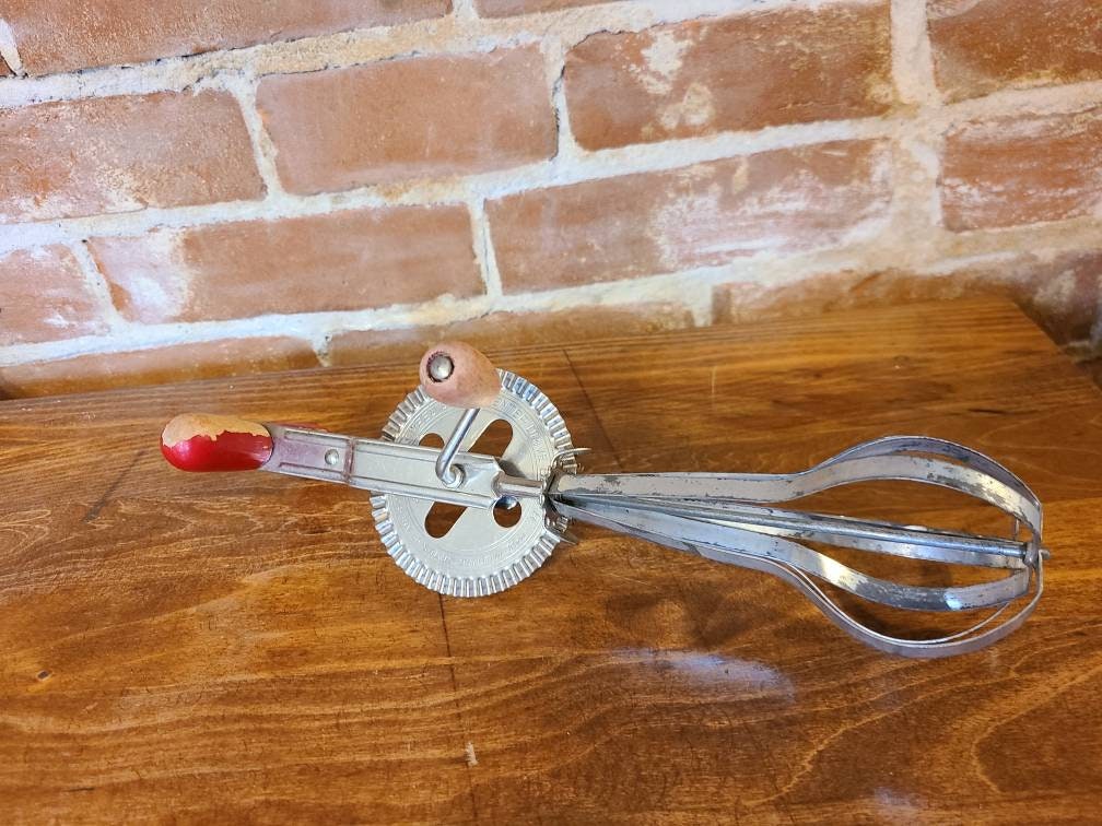 Vintage Red Handle High Speed Super Center Beater - Made in the USA - Etsy
