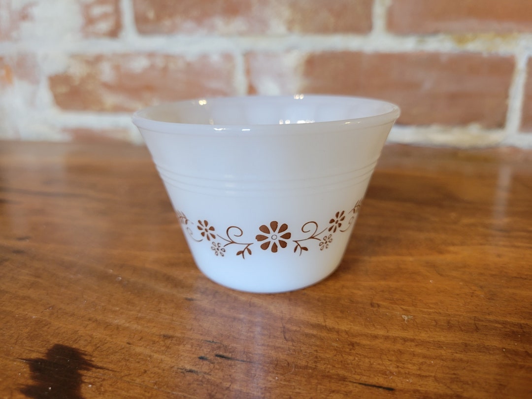 Vintage Dynaware Pyrorey Ramekin or Dessert Cups With Brown Daisy ...