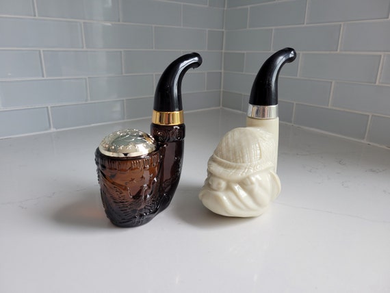Vintage Avon Tobacco Pipe Cologne and After Shave Bottles - Etsy
