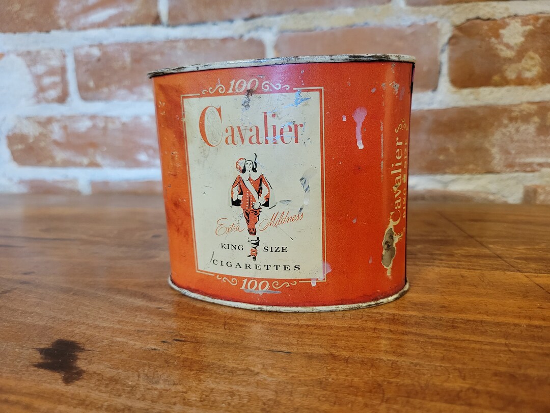 Vintage Cavalier King Size Cigarettes Tin Retro Advertising Smoking ...