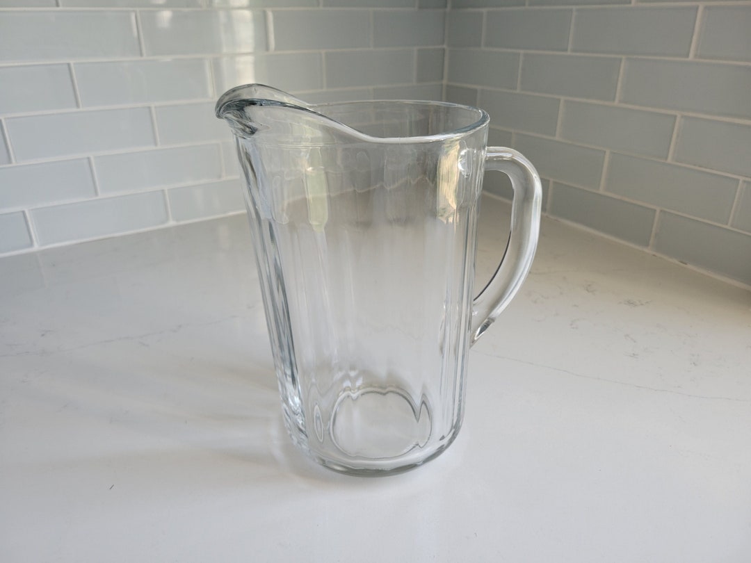 Vintage Crisa Glass Pitcher for Lemonade, Iced Tea, Sangria, Water, Etc ...