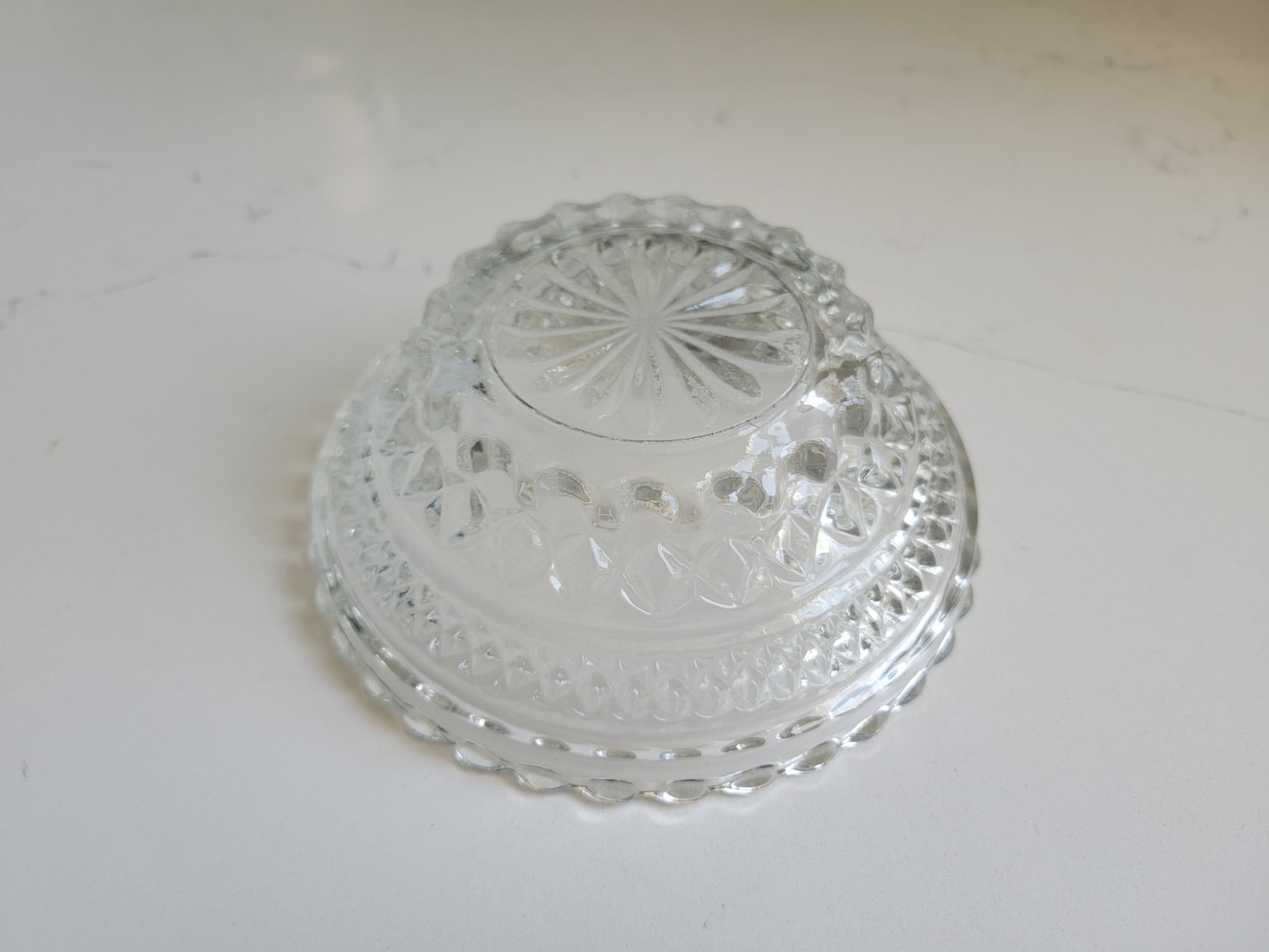 Vintage Clear Glass Chip and Dip Tray Diamond Pressed Glass - Etsy