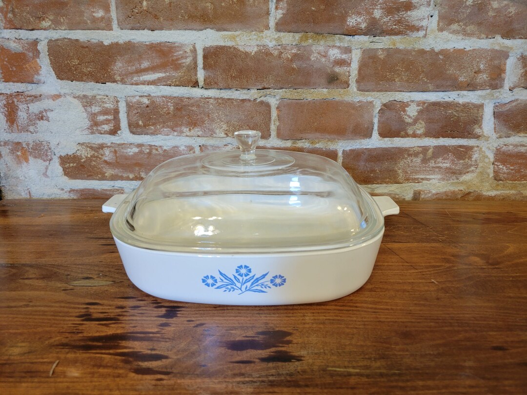 Vintage Corning Ware Bakeware Casserole Dish With Blue Cornflower ...