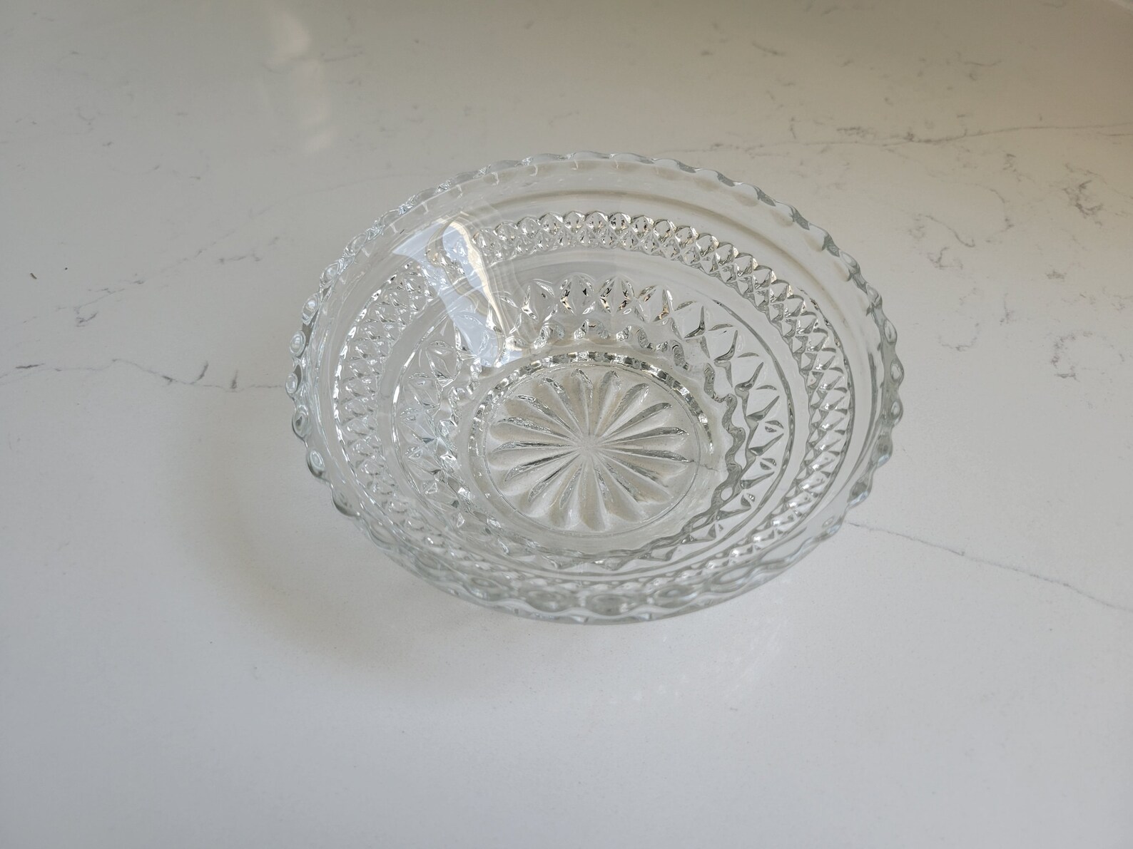 Vintage Clear Glass Chip and Dip Tray Diamond Pressed Glass - Etsy