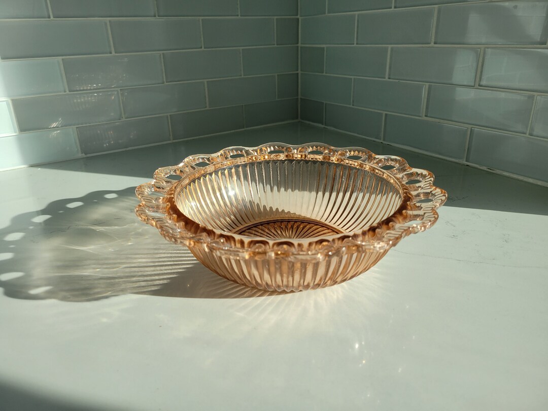 Vintage Old Colony Pattern Hocking Glass Company Pink Depression Glass ...