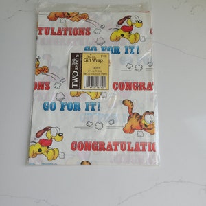 Vintage Garfield Gift Bags - Lot of 8 Bags and 1 Package of Gift Wrap ...