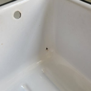 Vintage Enamelware Refrigerator "hydrator" Drawer - White With Black ...