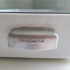 Vintage Enamelware Refrigerator "hydrator" Drawer - White With Black ...