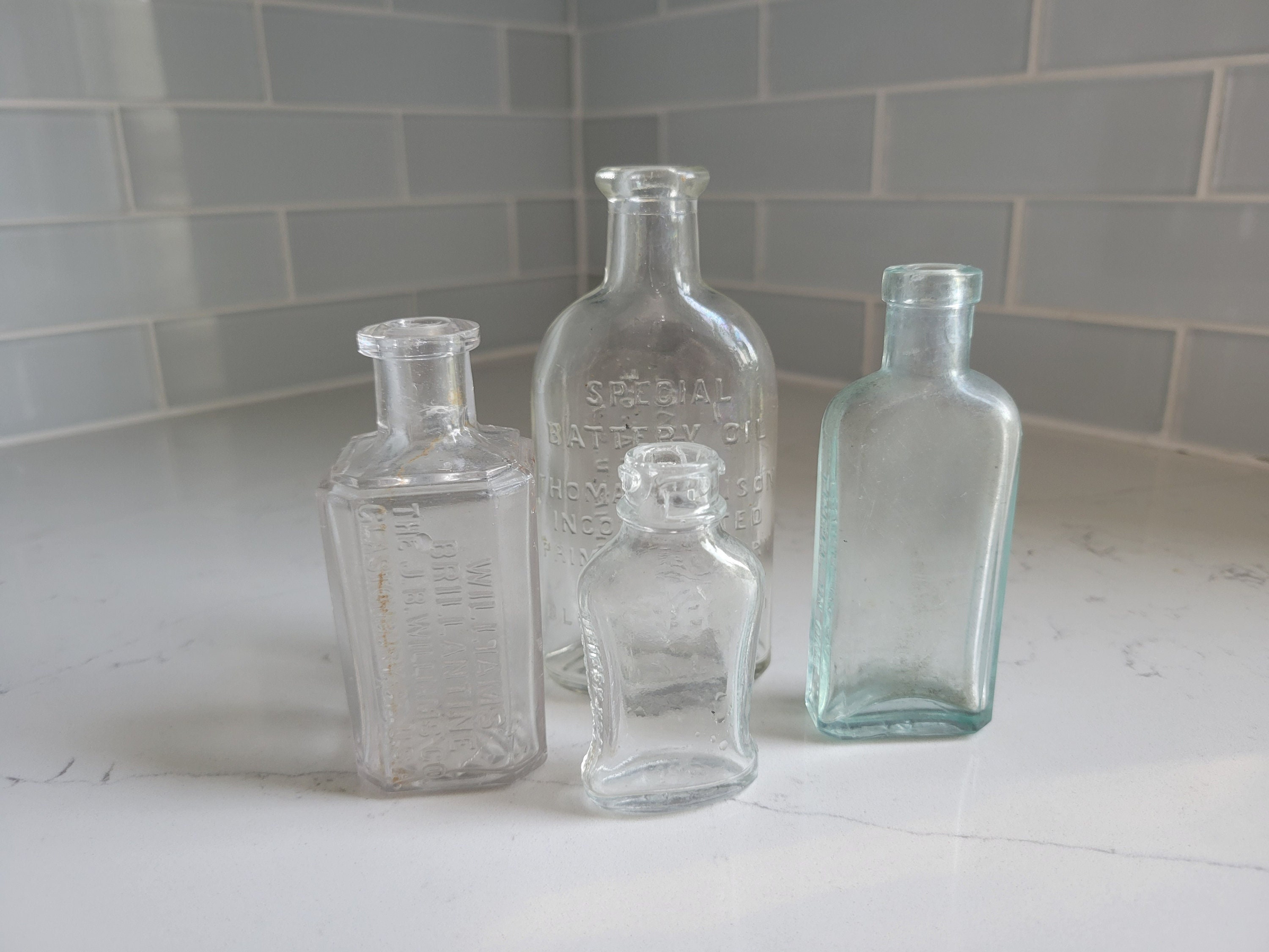 Vintage Medicine and Oil Bottles Thomas Edison Bayer Aspirin - Etsy