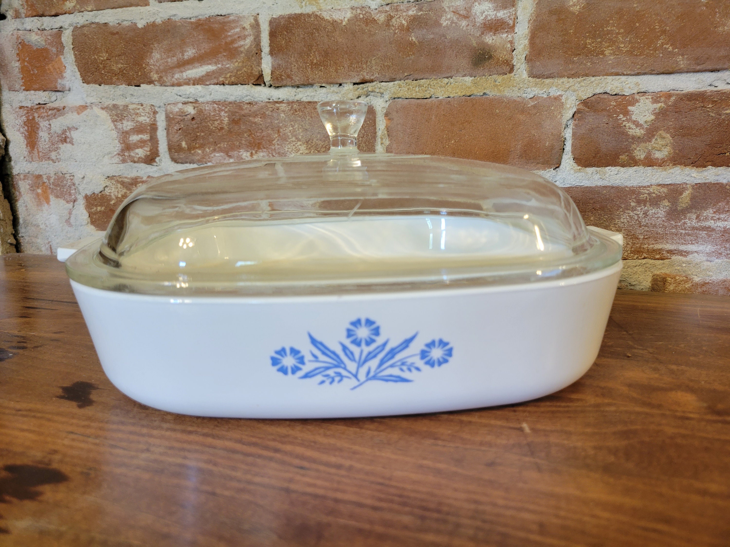Vintage Corning Ware Bakeware Casserole Dish With Blue - Etsy