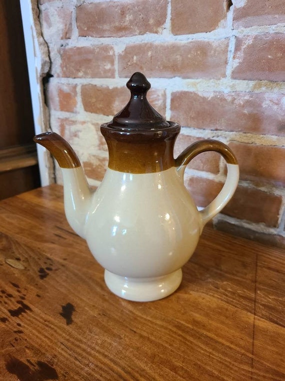 Vintage Ceramic Tri-color Coffee Server Brown Ombre | Etsy
