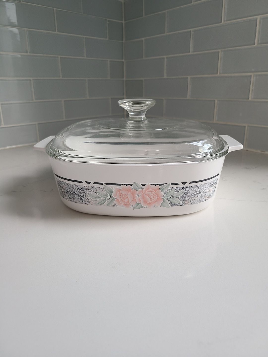 Vintage Corningware Covered Casserole Dish - A-2-B - 2 Quart Square ...