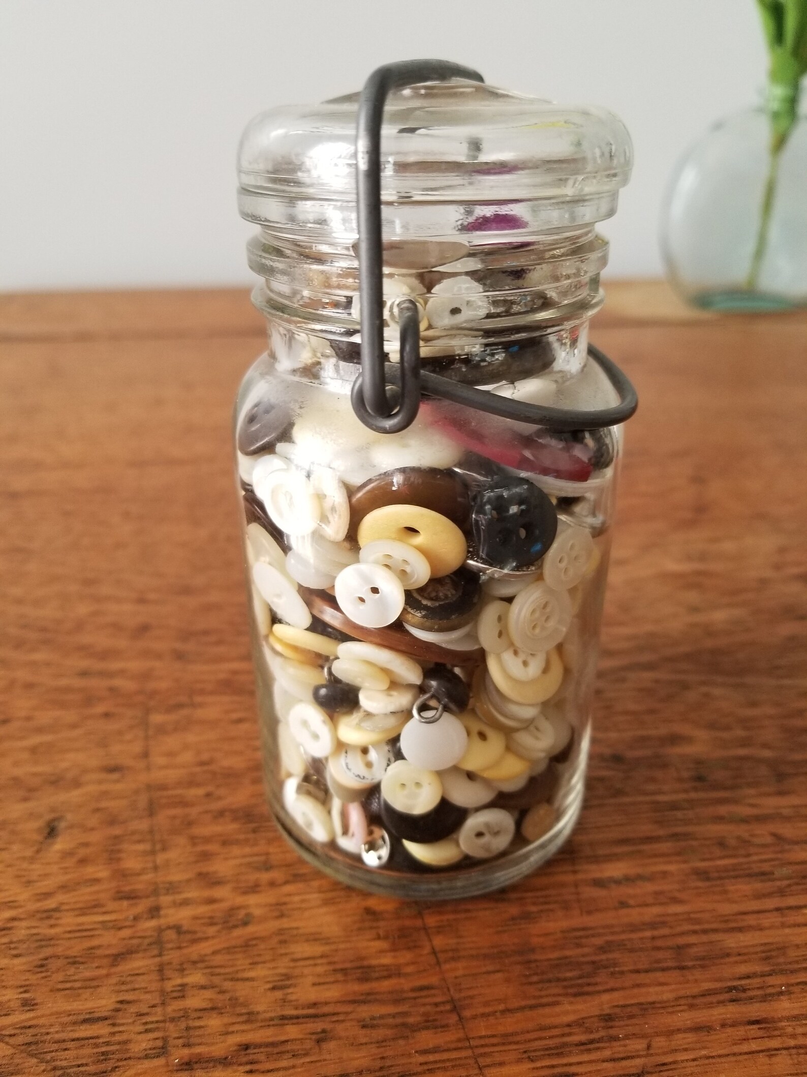 Vintage Glass Jar Filled With Vintage and Retro Buttons (you Choose ...