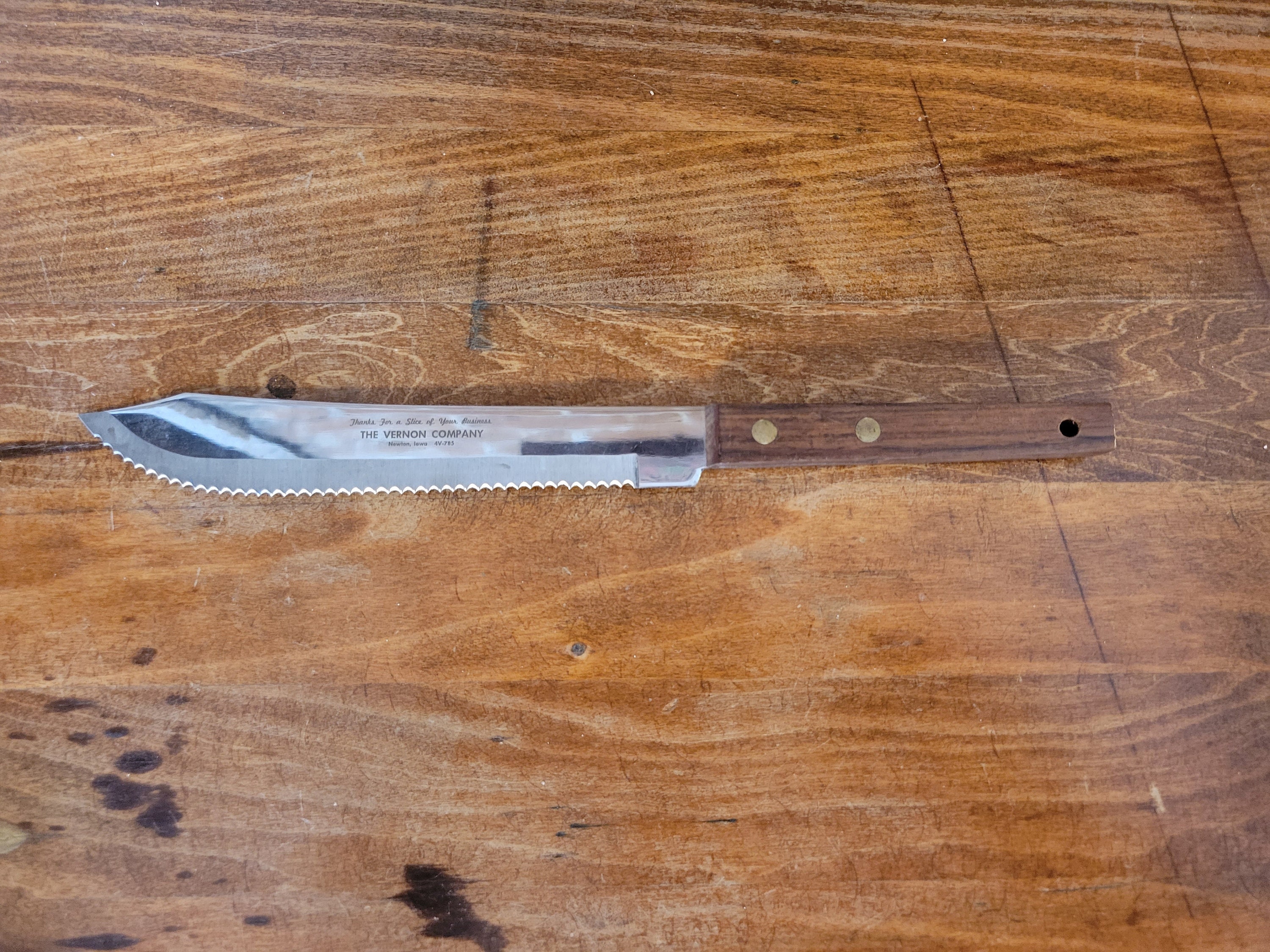 Vintage Vernco Stainless Steel Serrated Kitchen Bread Knife | Etsy