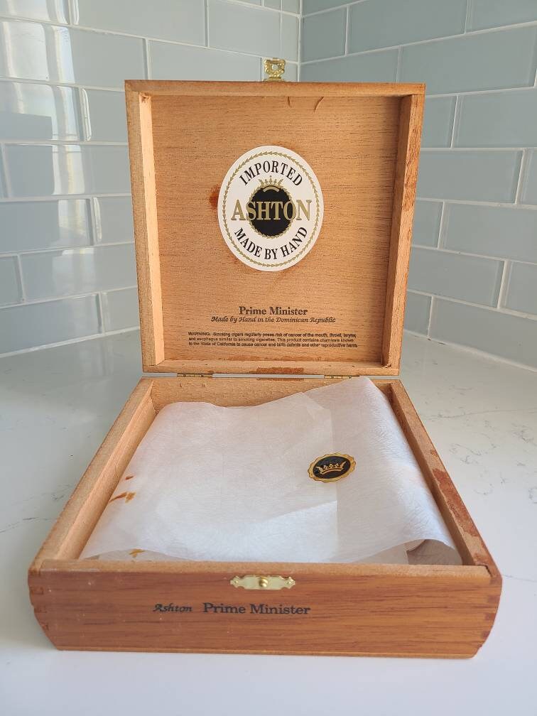 Ashton Prime Minister Cigar Box Imported From the Dominican - Etsy