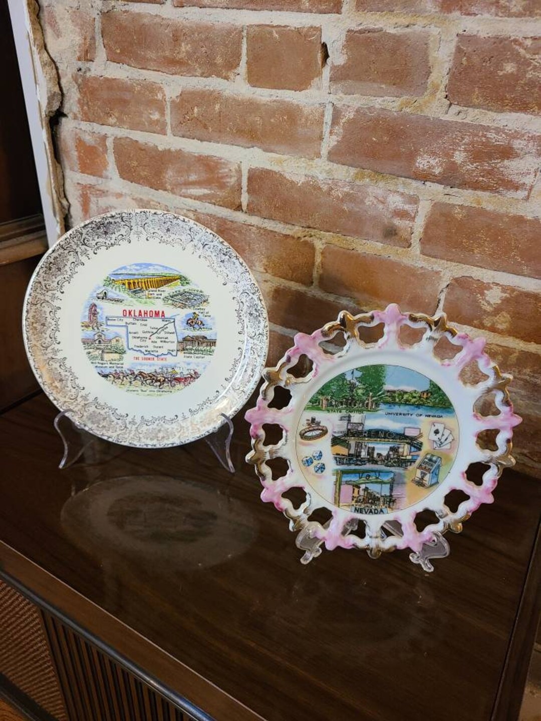 Vintage State Souvenir Plates - Alaska, Hawaii, Nevada, Oklahoma ...