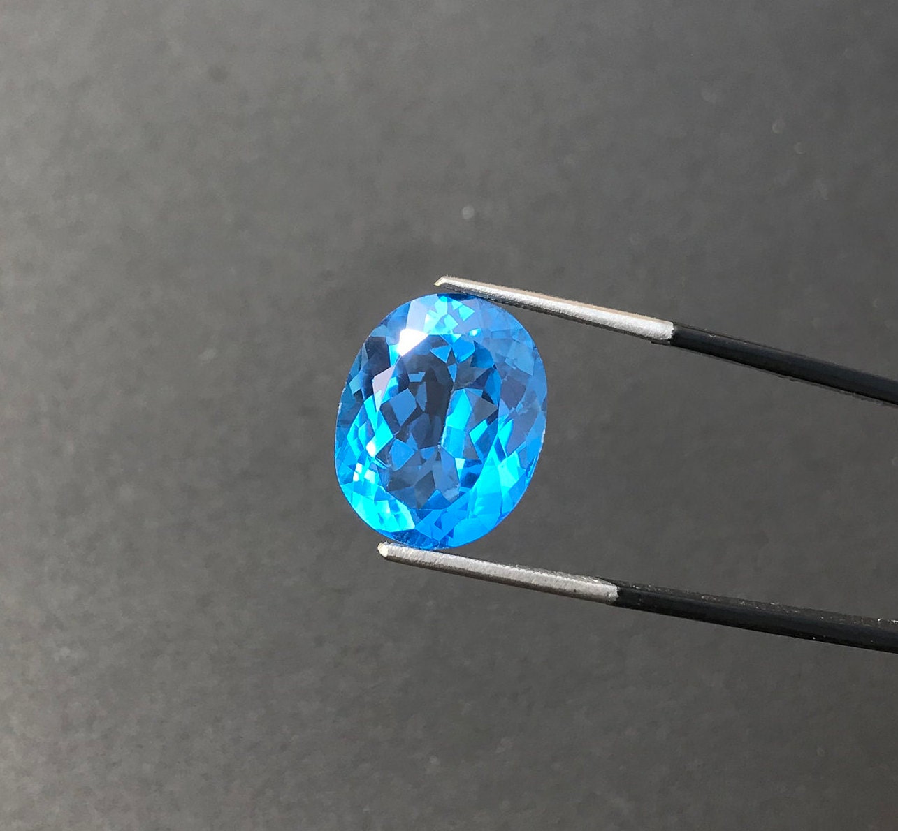 Beschichteter blauer afrikanischer Topas Edelstein Oval Cut - Etsy.de