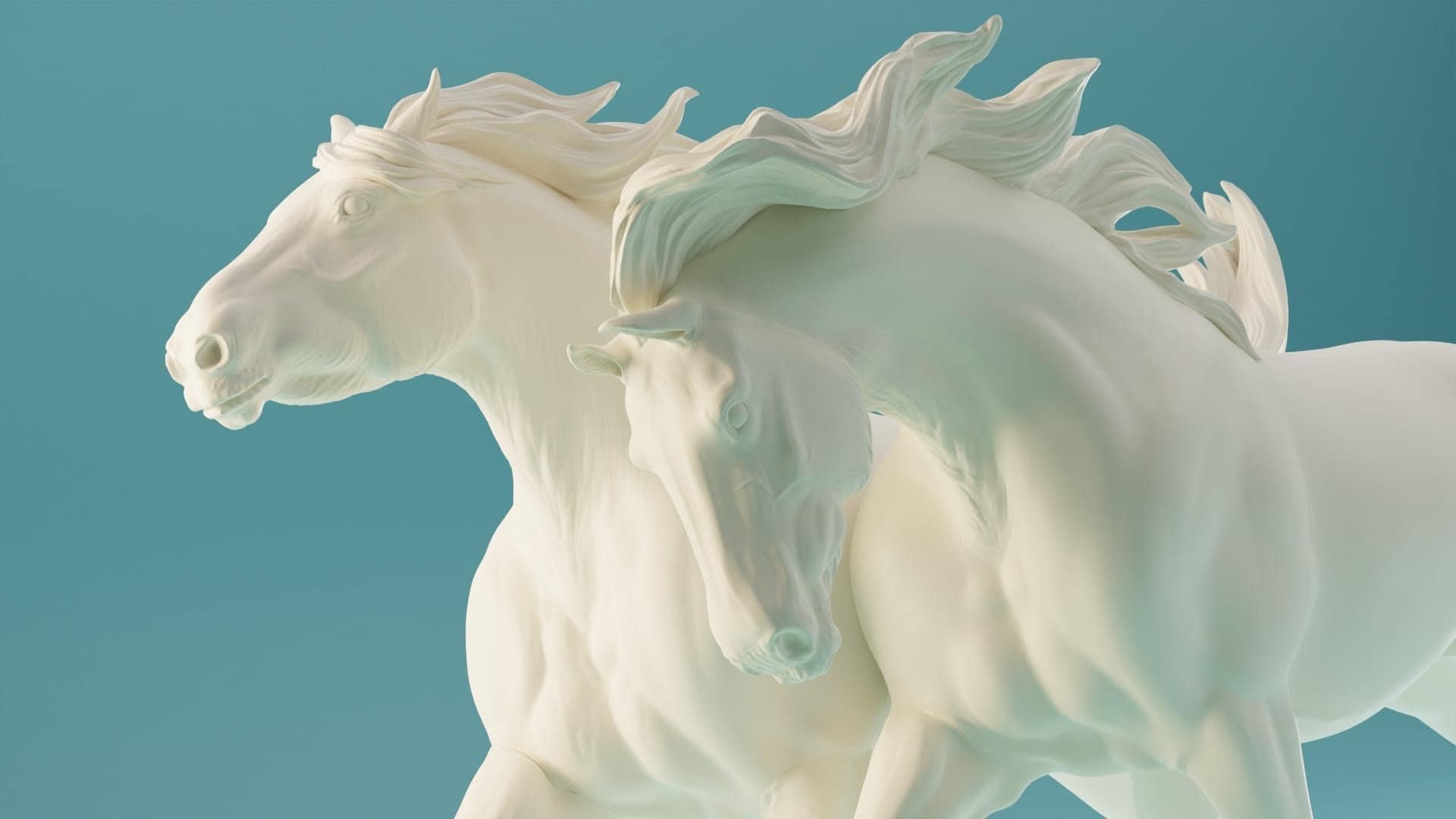 LB Scale Shire Horse Mares Pair in Pulling Pose Resin Model - Etsy