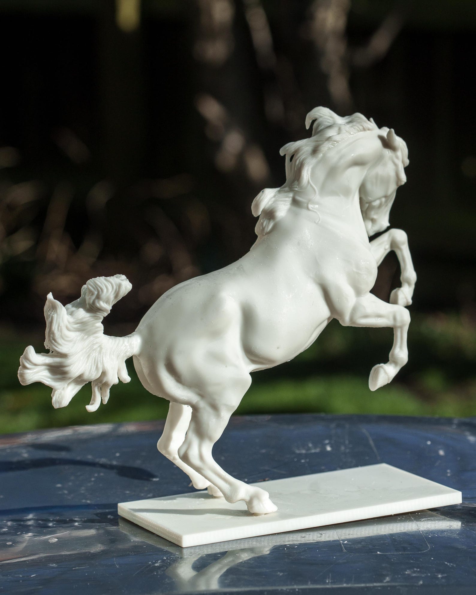 Rearing Andalusian Model Horse Artist Resin - White Resin Figurine ...
