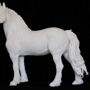 Turbo Draft Stallion Model Horse - White Resin Ready to Prep and Paint ...