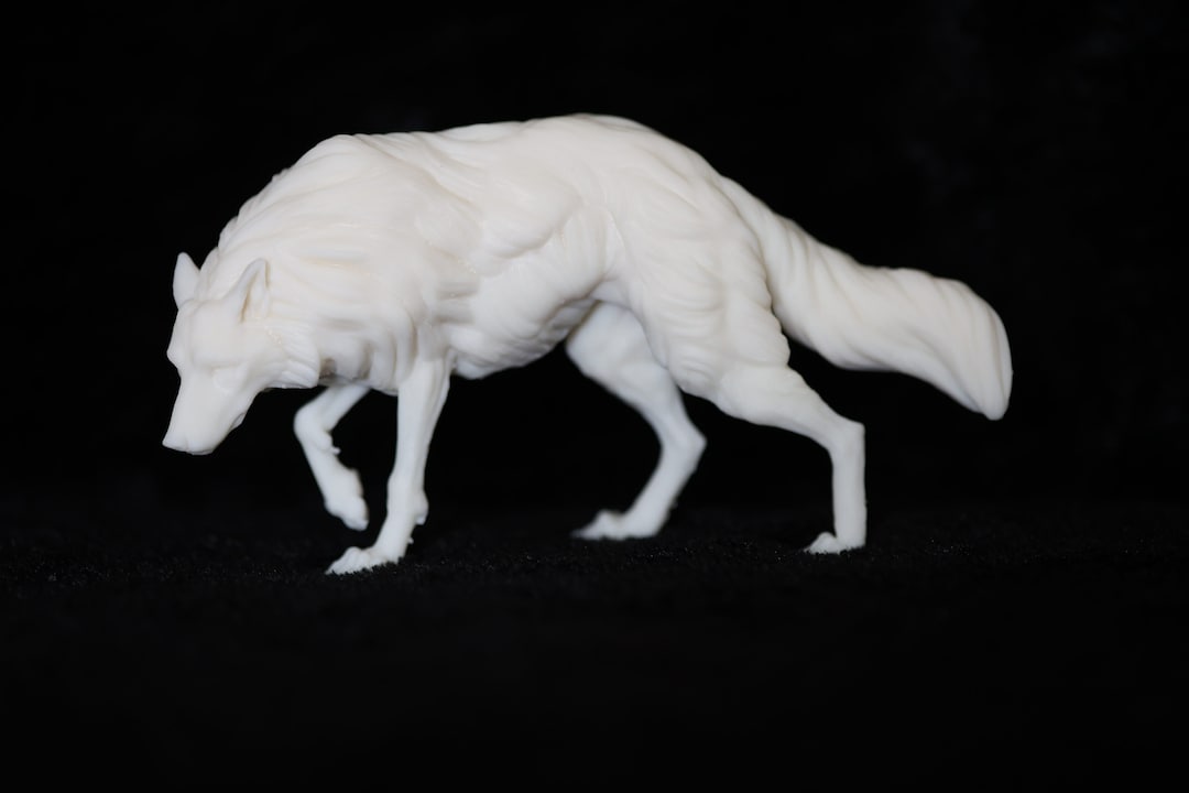 White Unpainted Resin Wolf Model – Fantasy Collectable Miniature ...