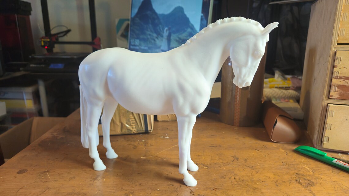 Warmblood Artist Resin Model Horse Figurine - Unpainted 1/9 Traditional ...