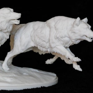 Arctic Wolves Resin Figurines: 1/9 Scale, Ready to Paint (set of 3) - Etsy