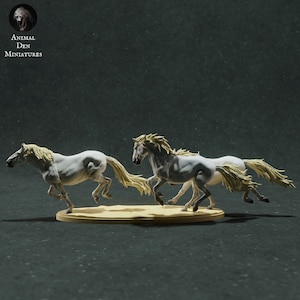 Artist Resin Model Horse Running Camargue Horses Set of 3 Classic ...