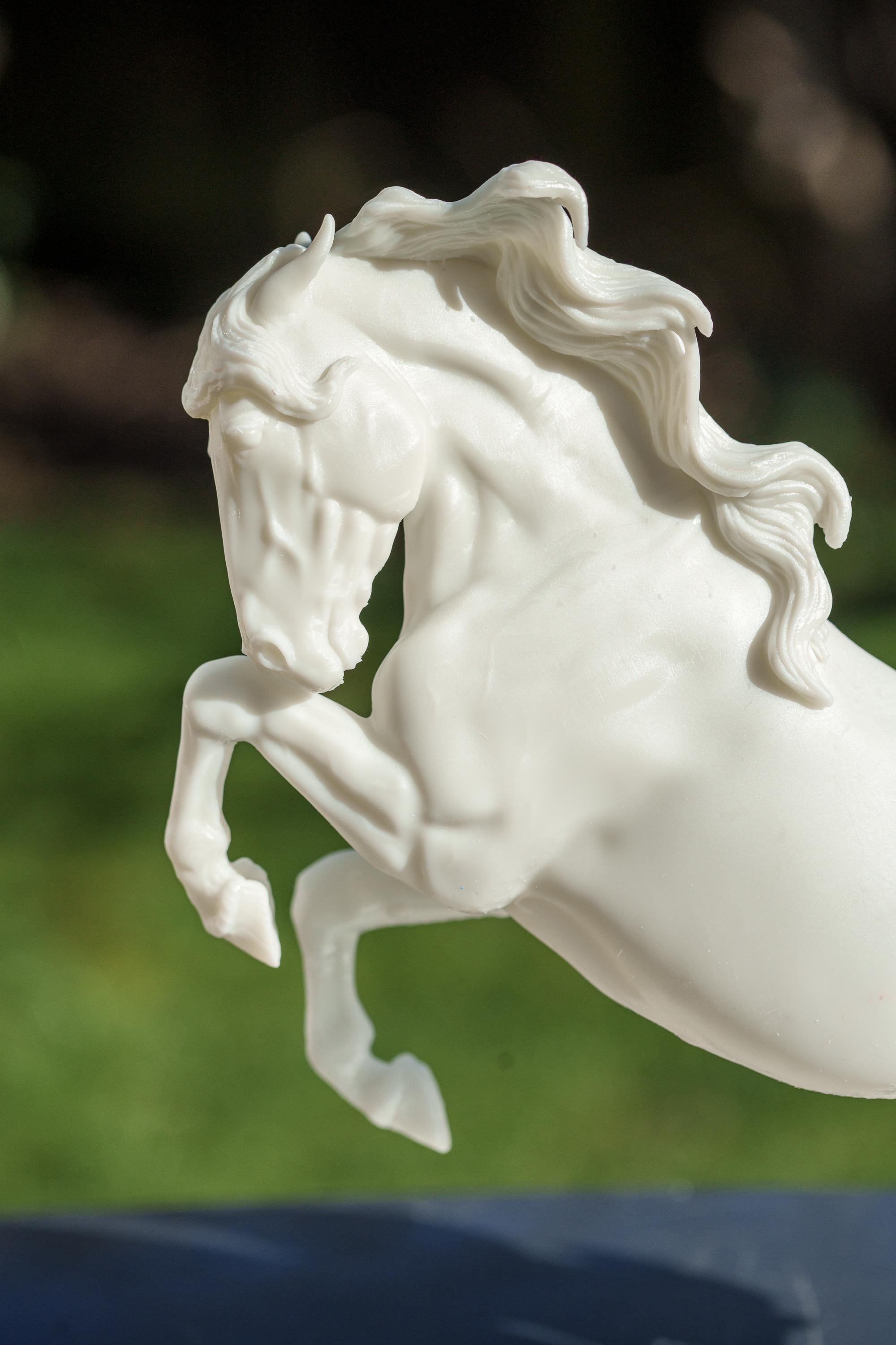 Rearing Andalusian Model Horse Artist Resin - White Resin Figurine ...