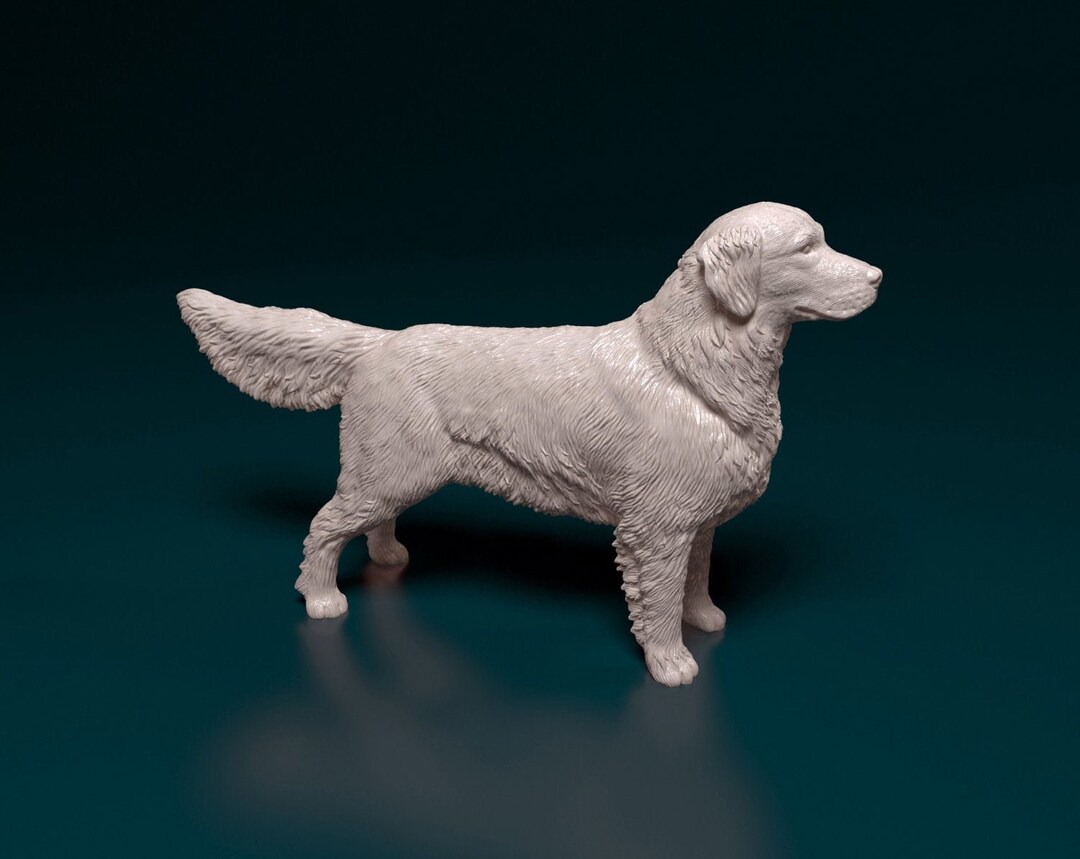 Golden Retriever Artist Resin - White Resin Ready to Prep / Paint ALL ...