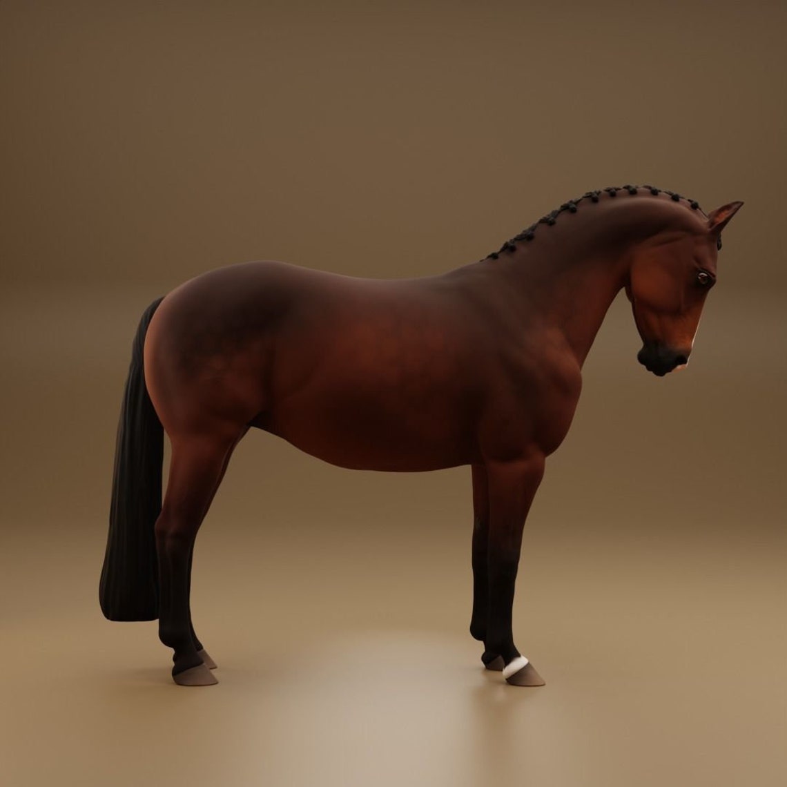 Warmblood Artist Resin Model Horse Figurine - Unpainted 1/9 Traditional ...