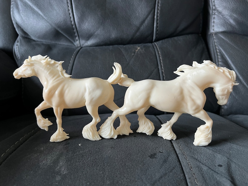 LB Scale Shire Horse Mares Pair in Pulling Pose Resin Model - Etsy