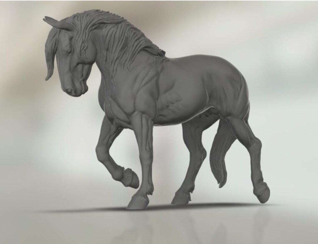 Draft Stallion Model Horse: White ABS Resin, All Scales - Etsy
