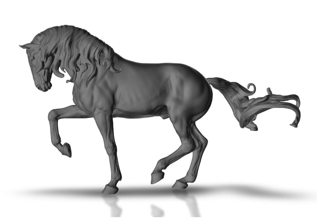 Andalusian Model Horse Artist Resin - White Resin Figurine - Unpainted ...