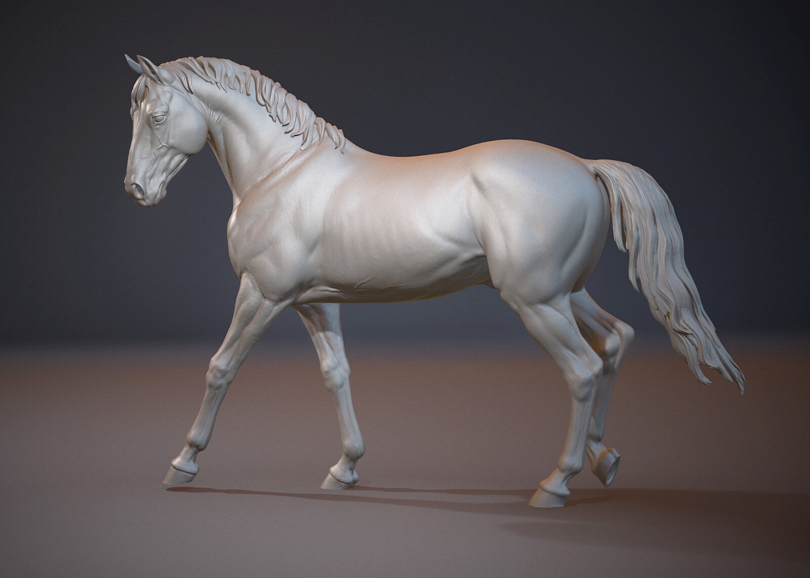 Traditional Scale Walking Stallion Resin Model Horse: LTD Edition of 10 ...