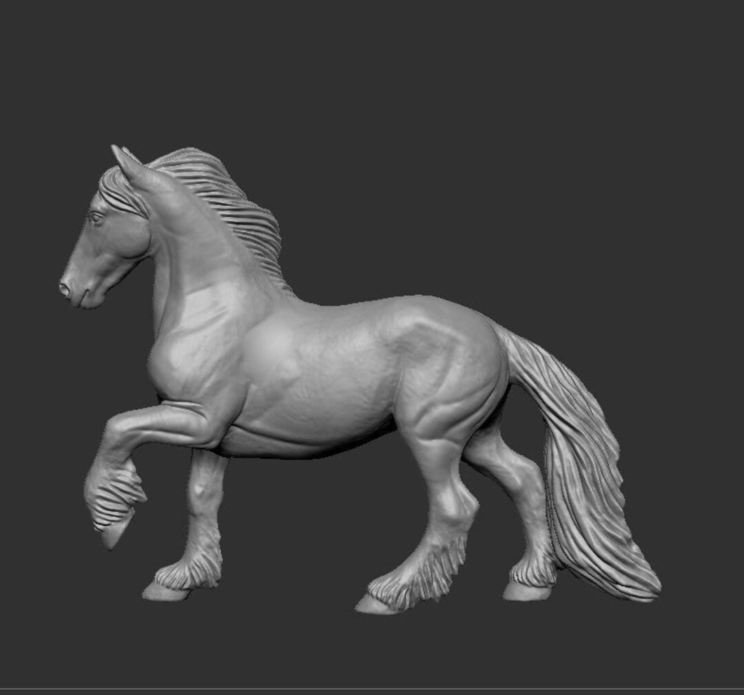 Stablemate Scale Friesian Stallion Resin Model Horse LTD Edition Artist ...