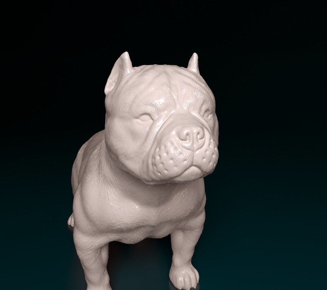 American Bully Standing Artist Resin - White Resin Ready to Prep ...
