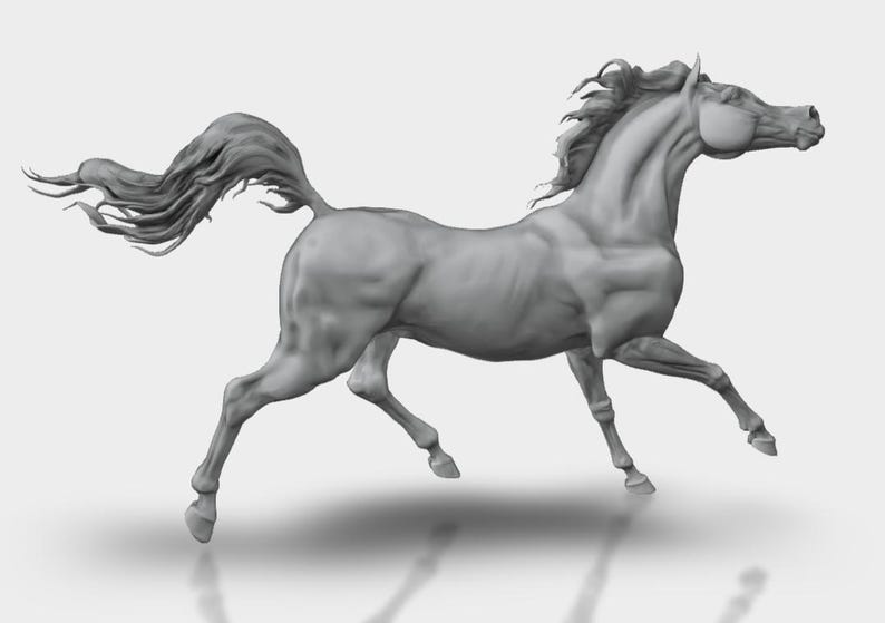 Playful Arabian Model Horse Artist Resin - White Resin Figurine ...