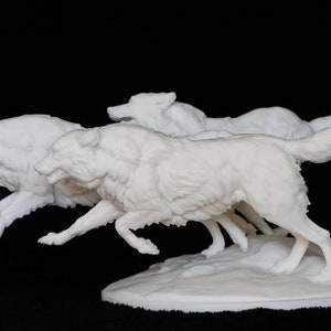 Arctic Wolves Resin Figurines: 1/9 Scale, Ready to Paint (set of 3) - Etsy