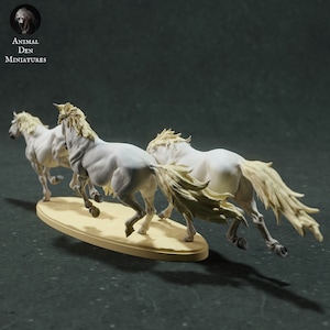 Artist Resin Model Horse Running Camargue Horses Set of 3 Classic ...