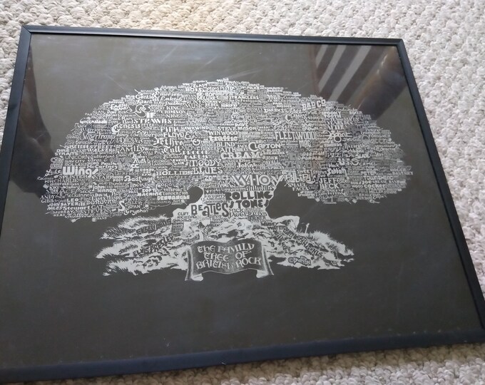 The Family Tree of British Rock - 1979 - Burton - Lithograph Print ...