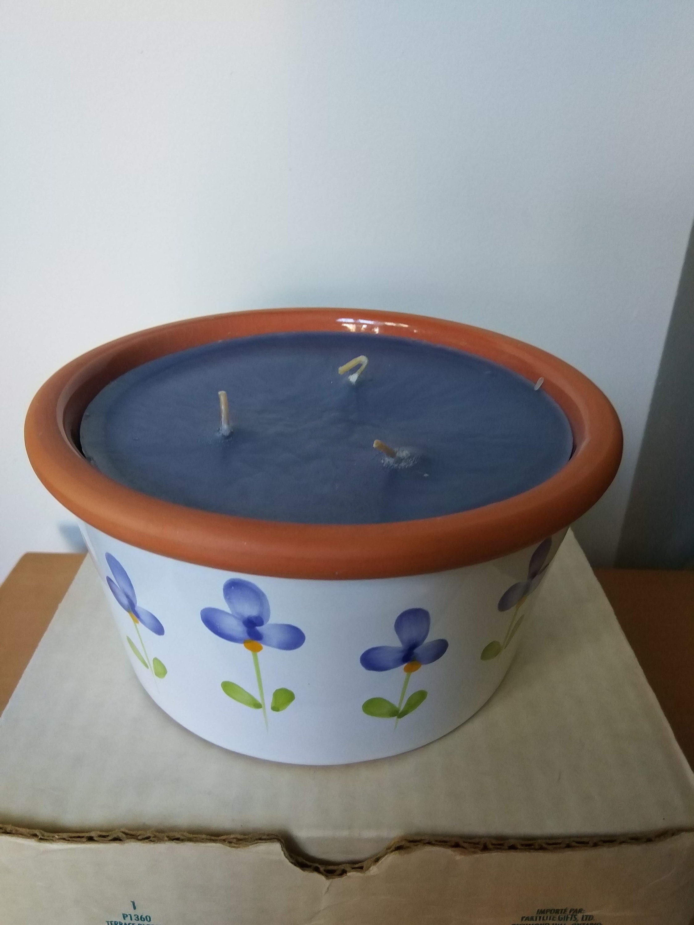 Vintage Retired Partylite 3 Wick Ceramic Terrace Blossom - Etsy