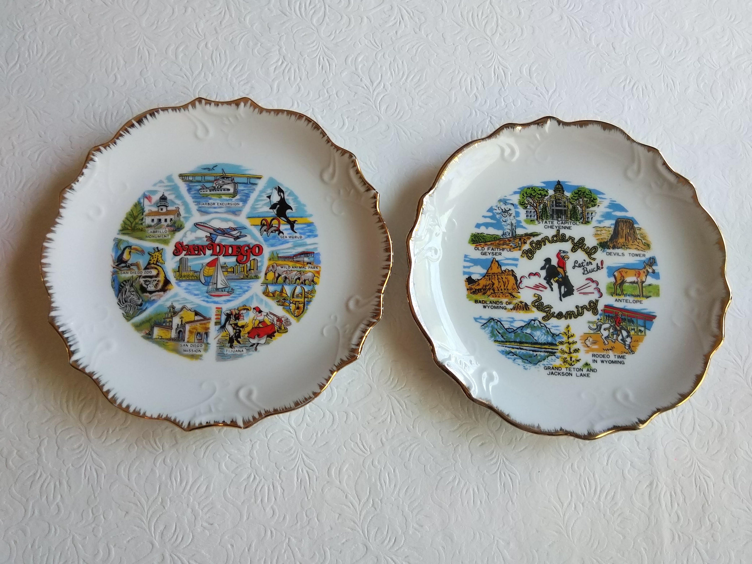 Vintage United States Souvenir Collector Plates Wall Plaques - Etsy