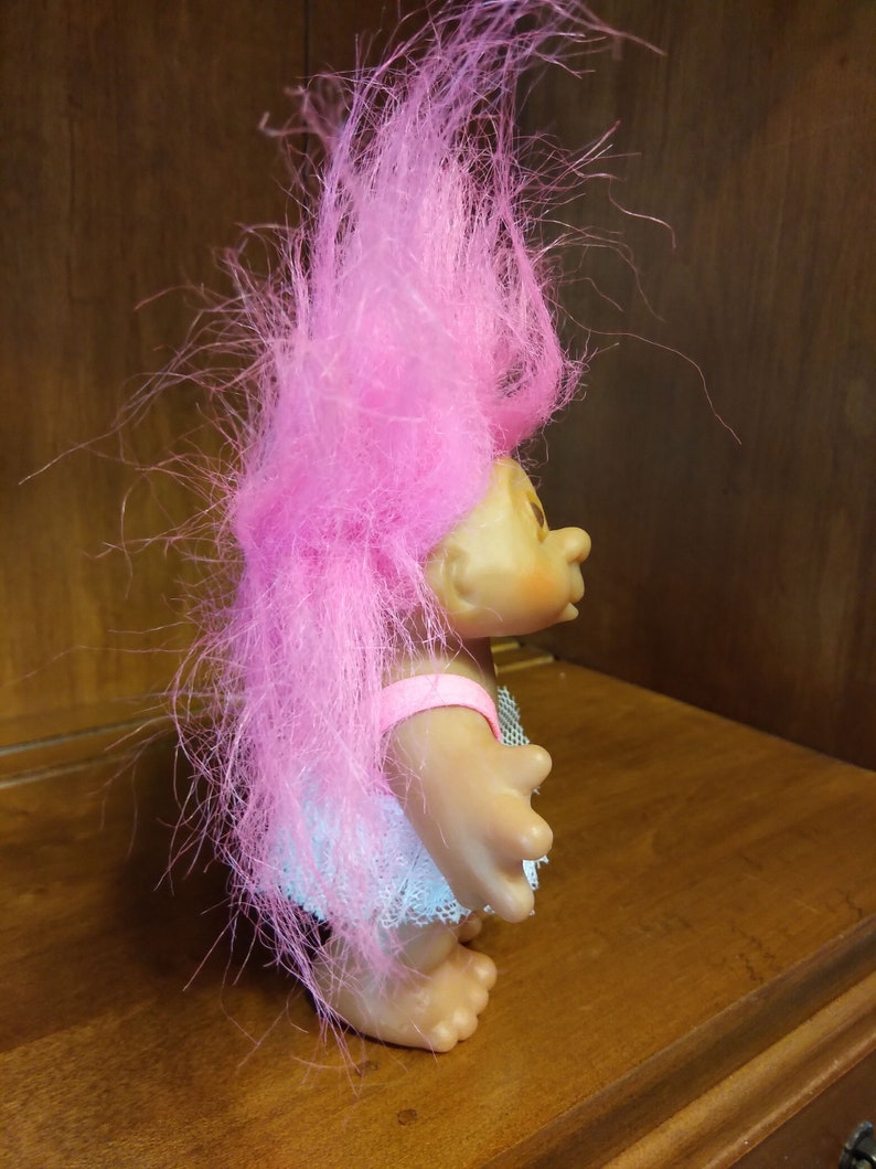 Vintage 1986 Dam Ballerina Troll Doll With Pink Hair 5 Inch - Etsy