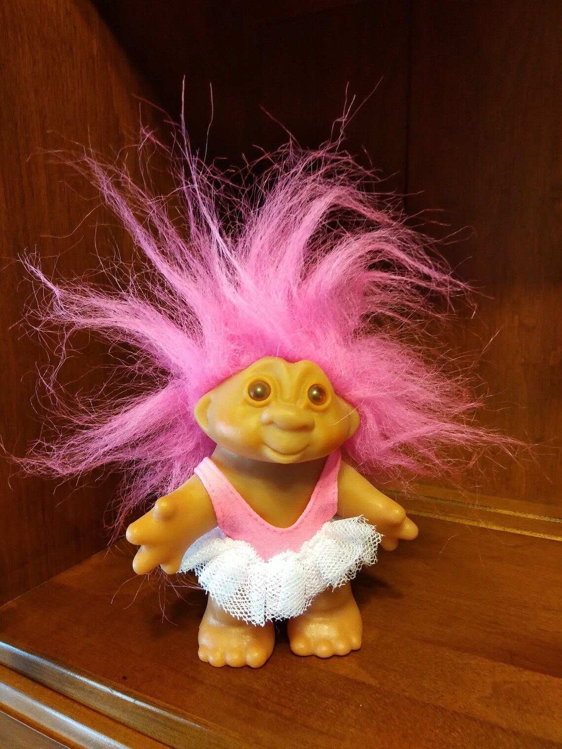 Vintage 1986 Dam Ballerina Troll Doll With Pink Hair 5 Inch - Etsy