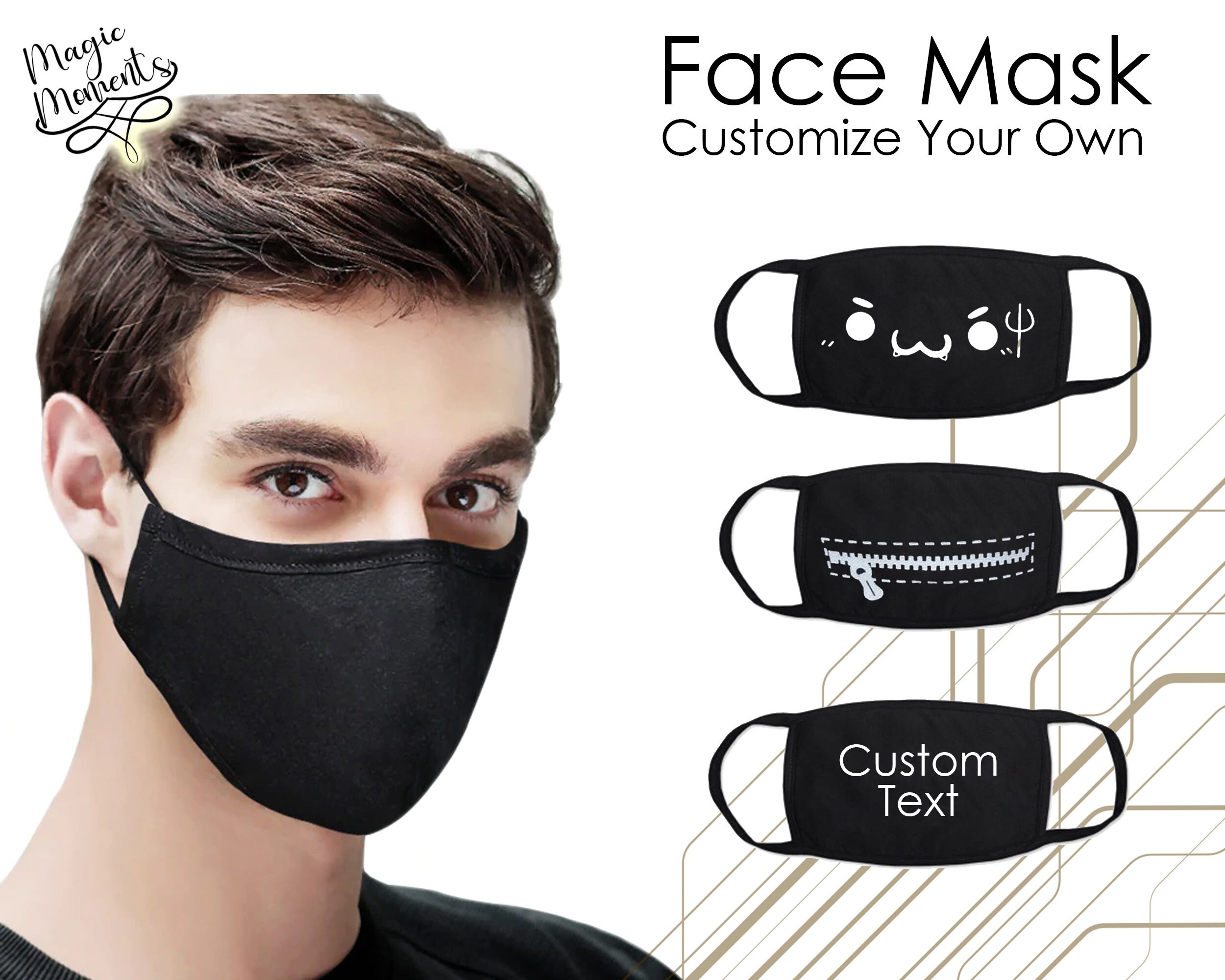 Custom Mask Custom Face Mask Your Design Here Mask Dust Masks | Etsy