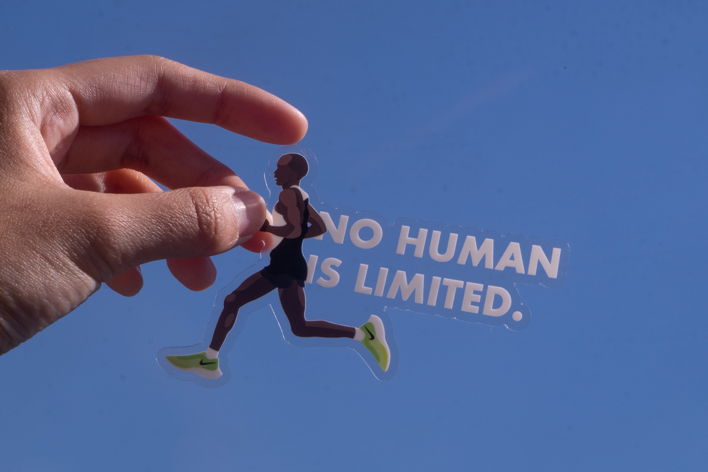 No Human is Limited Eliud Kipchoge Sticker Design - Etsy