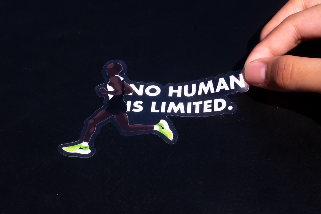 No Human is Limited Eliud Kipchoge Sticker Design - Etsy
