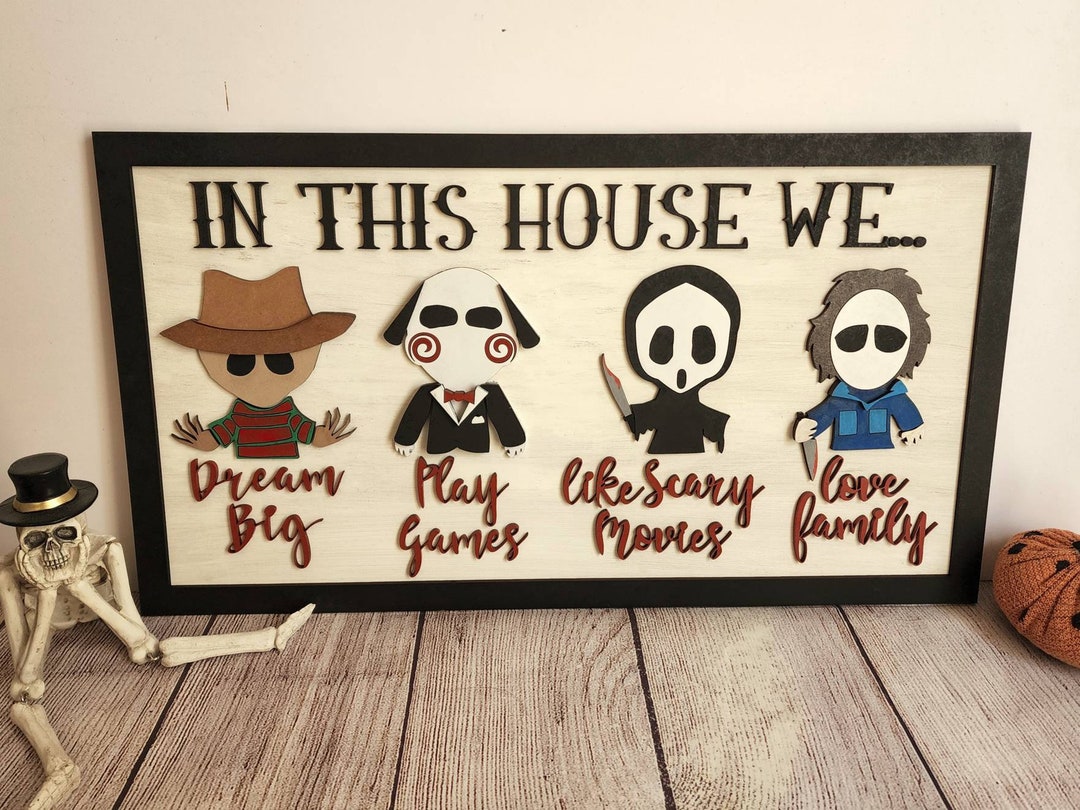 Horror Movie Sign, Halloween Movie Sign - Etsy